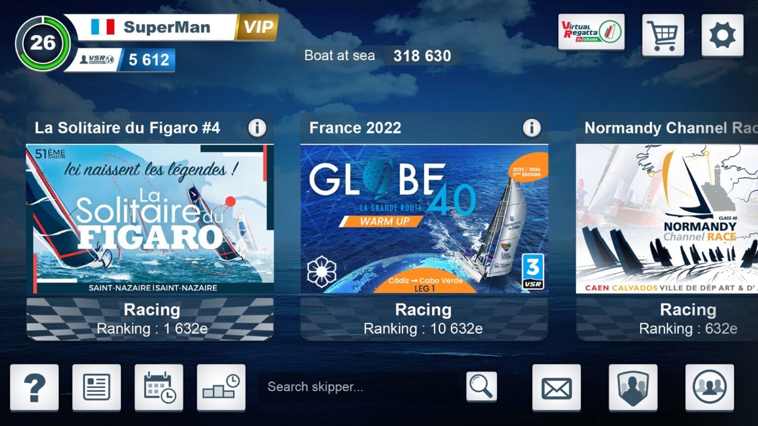 Le classement VSR et les courses de l’année sur Virtual Regatta